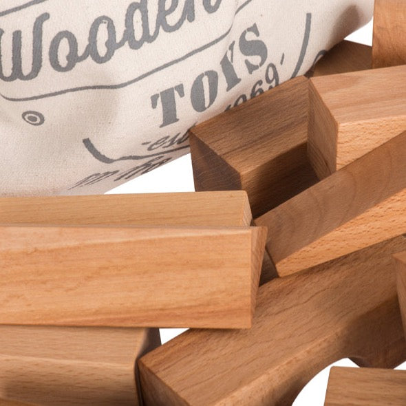 Natural Wooden Blocks with Bag - 50 Pieces – Cosy Roots GmbH